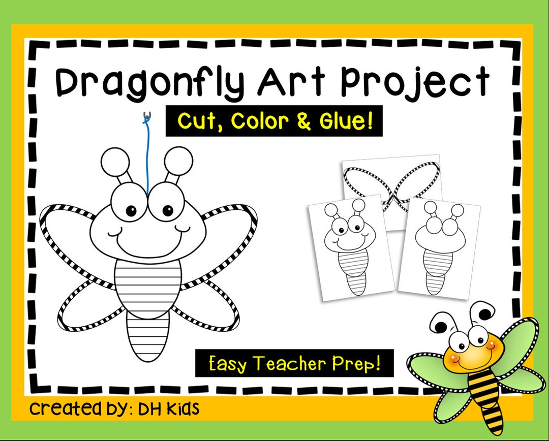 Dragonfly Art Project - Insect Hanging Art - Bug Craft - Dragonfly Art ...