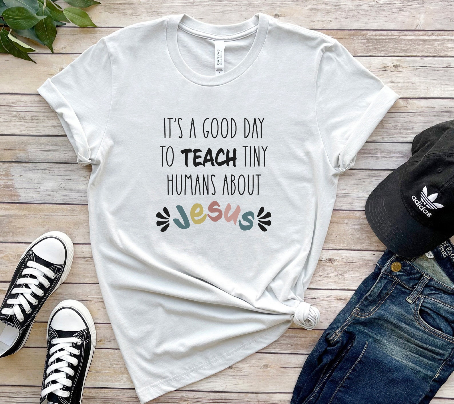 I Teach Tiny Humans About Jesus Christian Teacher Shirt - Etsy