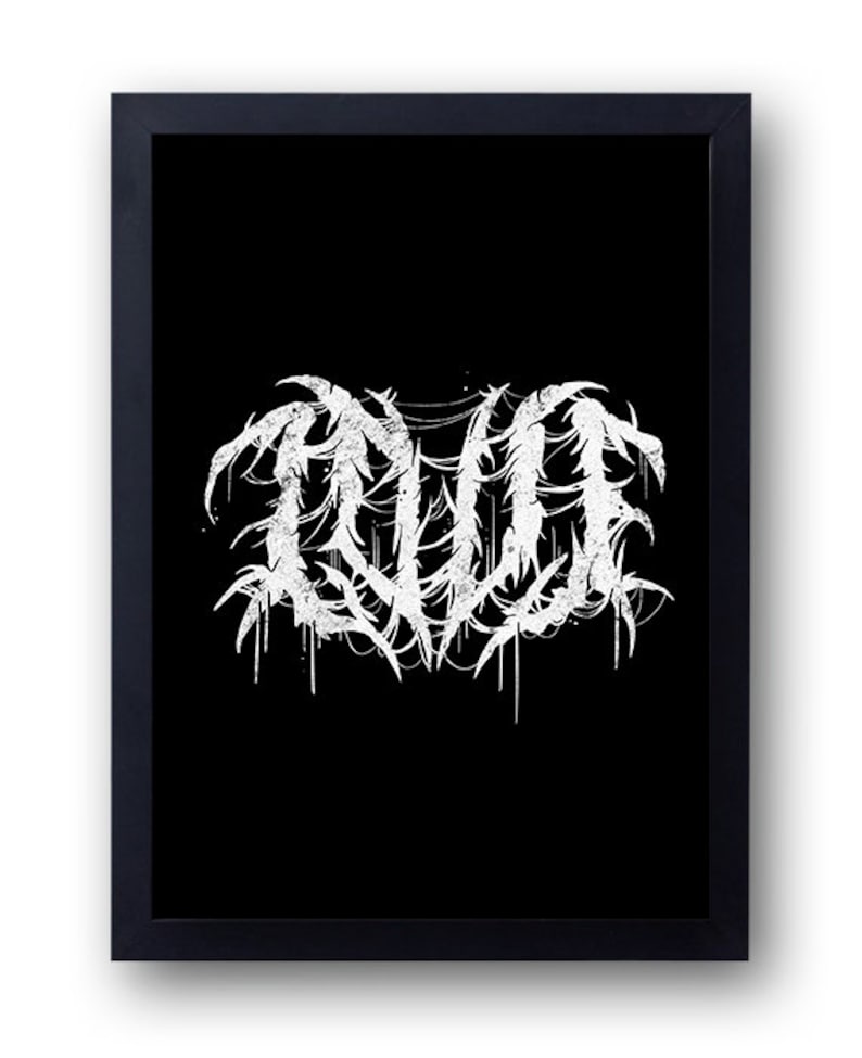 LOVE Print Heavy Metal Font Poster Black Metal Lettering - Etsy UK