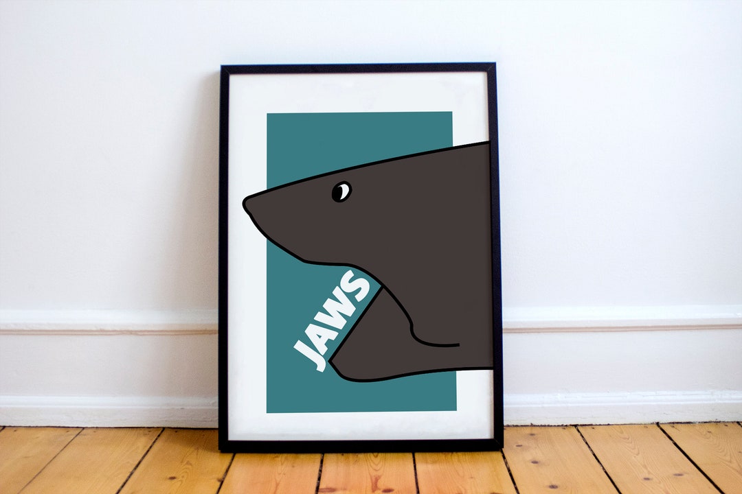 Jaws Poster. Minimalistic Jaws Poster, Jaws Print, Steven Spielberg ...
