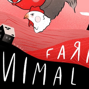 Animal Farm Print George Orwell Poster, 1984, Big Brother, Room 101 ...