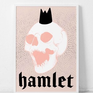 Hamlet Print! William Shakespeare Inspired Poster, Tragedy, Literature ...