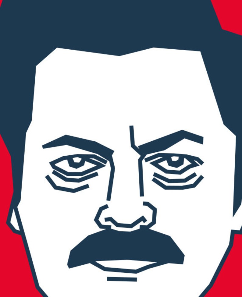 Ron Swanson Illustration Quote Print! 'I Regret Nothing the End' Parks ...
