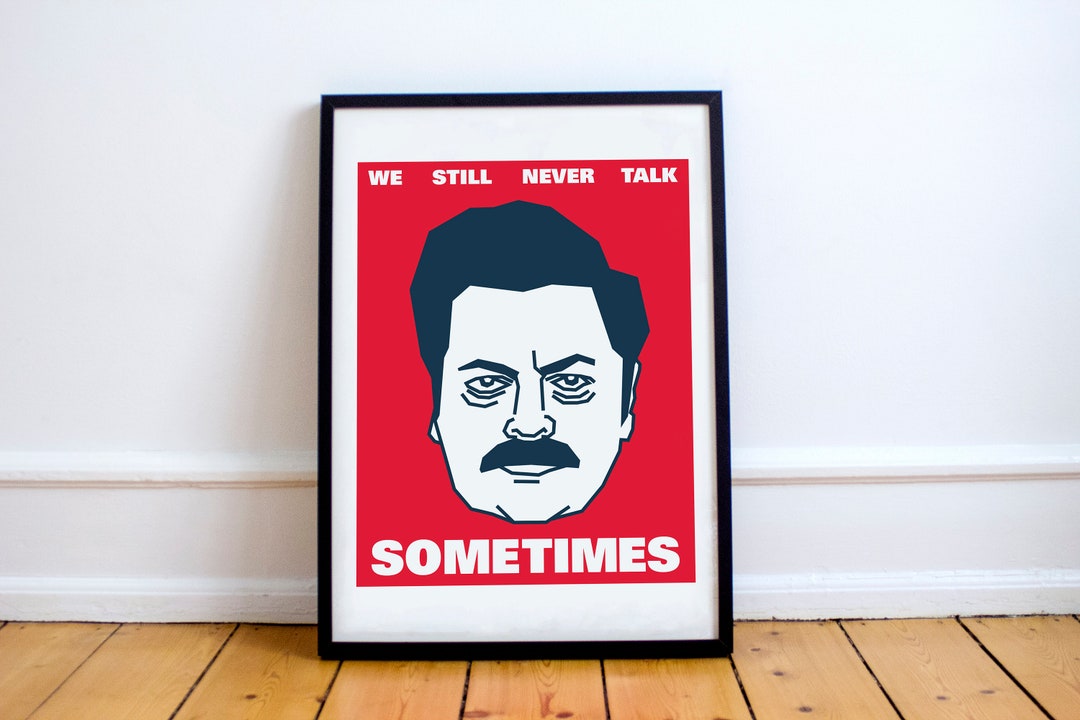 Ron Swanson Illustration Quote Print! 'I Regret Nothing the End' Parks ...