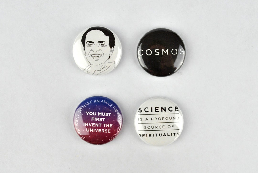 Carl Sagan Badges, Buttons, Science, Cosmos, Astronomer, Cosmologist ...