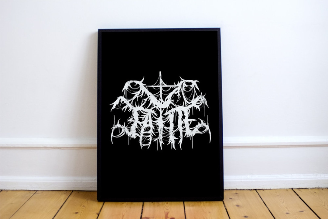 FAITH Print! Heavy Metal Font Poster! Black Metal Lettering, Gothic ...