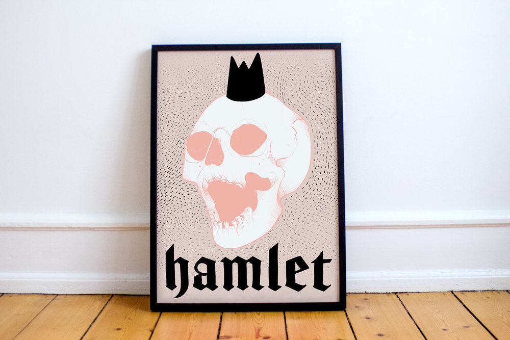 Hamlet Print William Shakespeare Inspired Poster Tragedy | Etsy