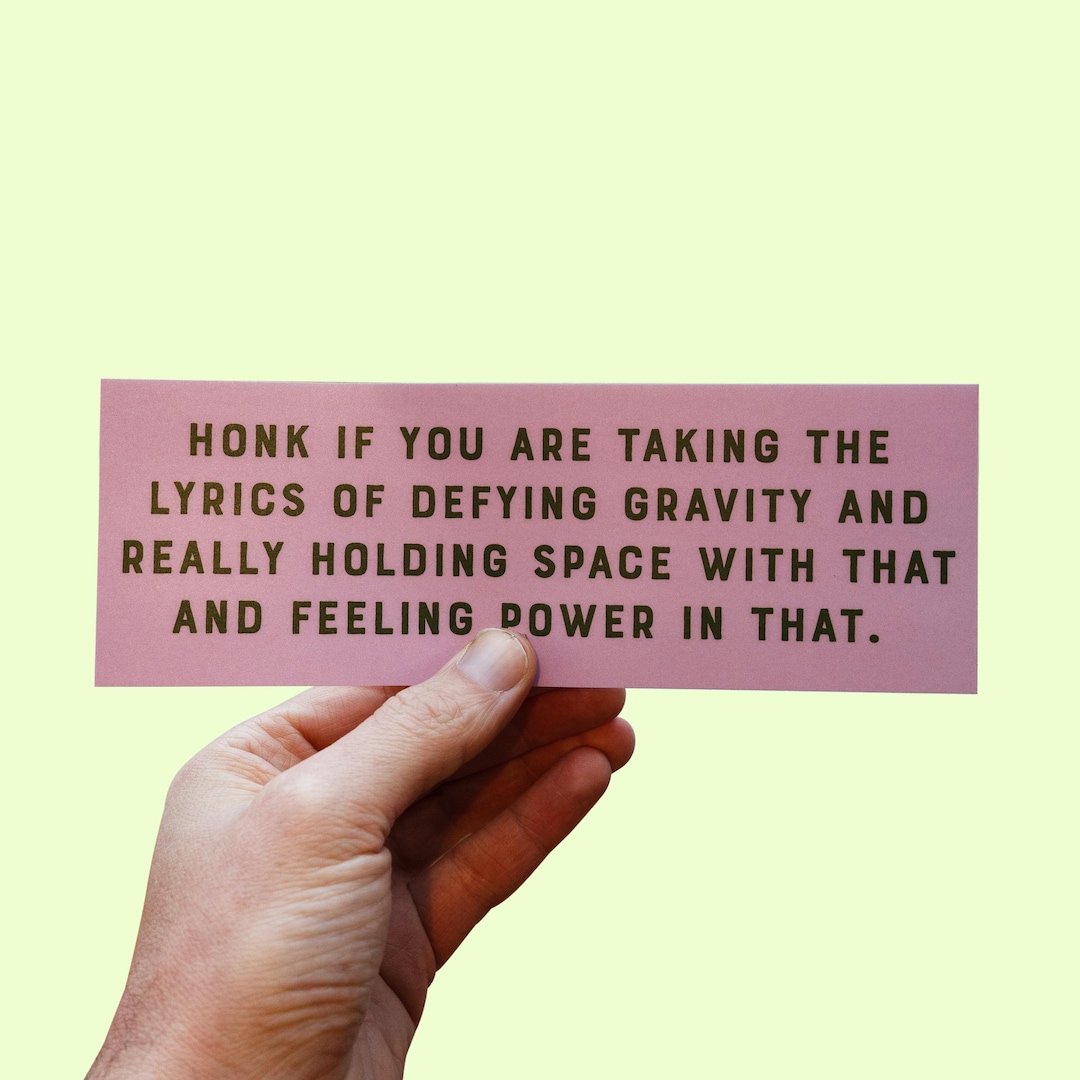 Holding Space With Defying Gravity Sticker Wicked Interview Meme, Funny ...