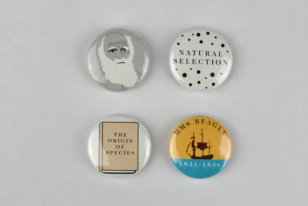 Charles Darwin Badges, Evolution, Natural Selection, Survival of the ...