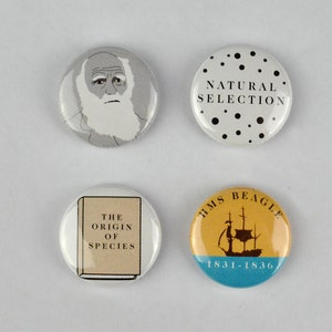 Charles Darwin Badges, Evolution, Natural Selection, Survival of the ...