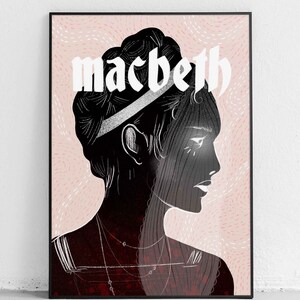 Macbeth Print! William Shakespeare Inspired Poster, Tragedy, Literature ...