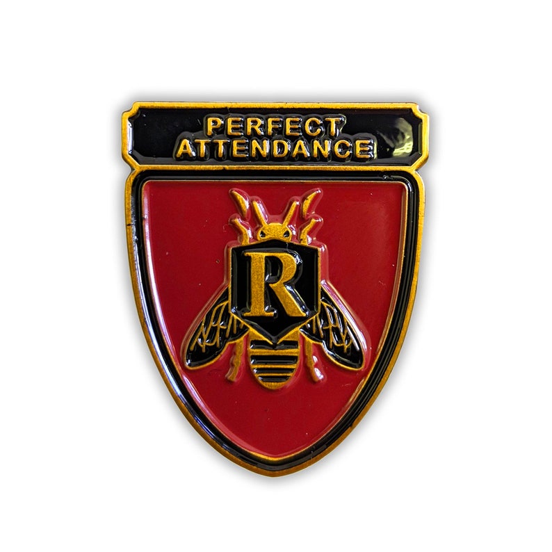 Rushmore Inspired Enamel Pins Punctuality Award & Perfect - Etsy Canada