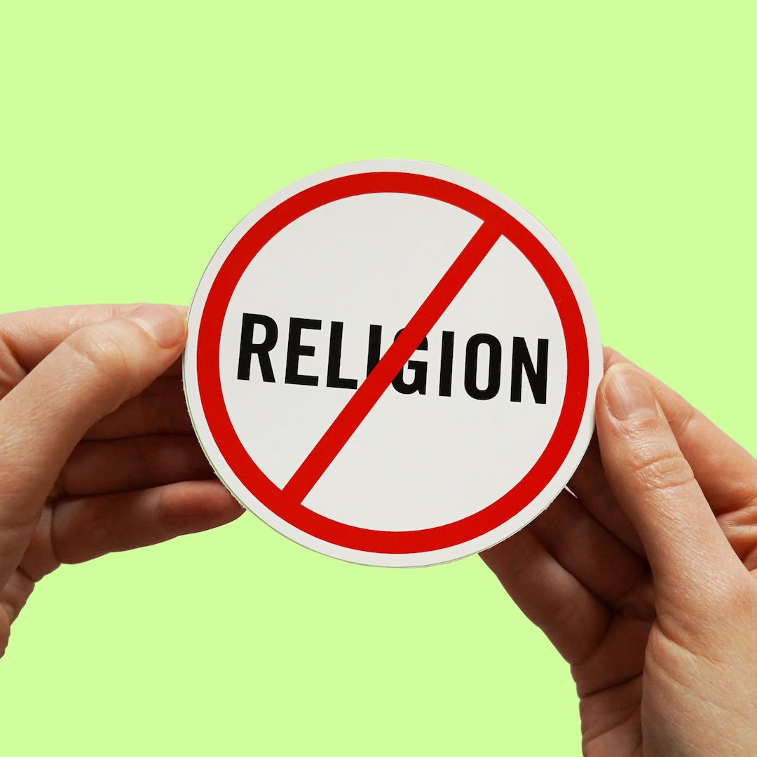 No Religion Sticker! Atheist Sticker, Laptop Car Bumper, Atheism ...