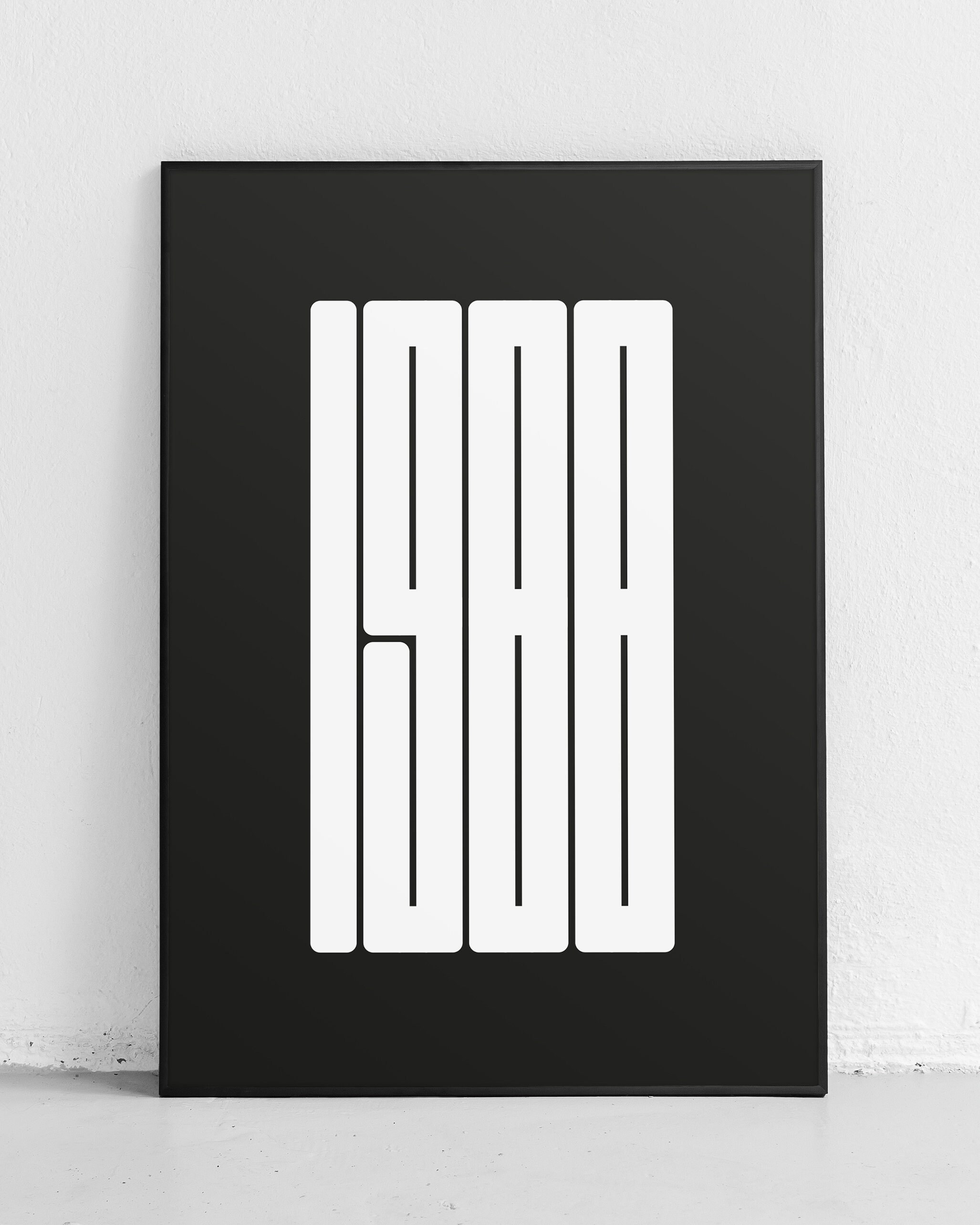 1988 Print Graphic Number Poster 88 Graphic Art Design - Etsy