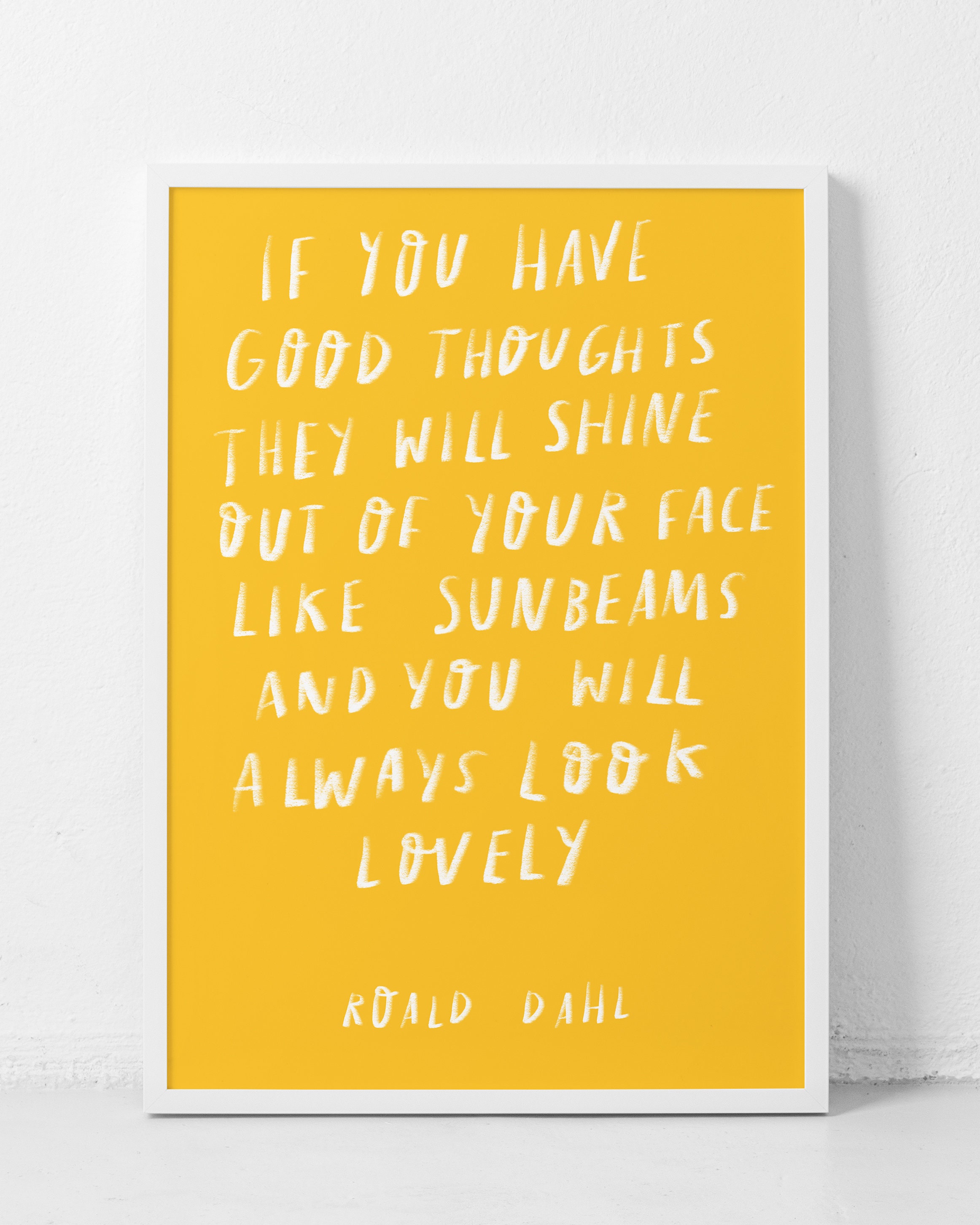 Roald Dahl Inspired Quote Print Hand Written Type Poster - Etsy UK