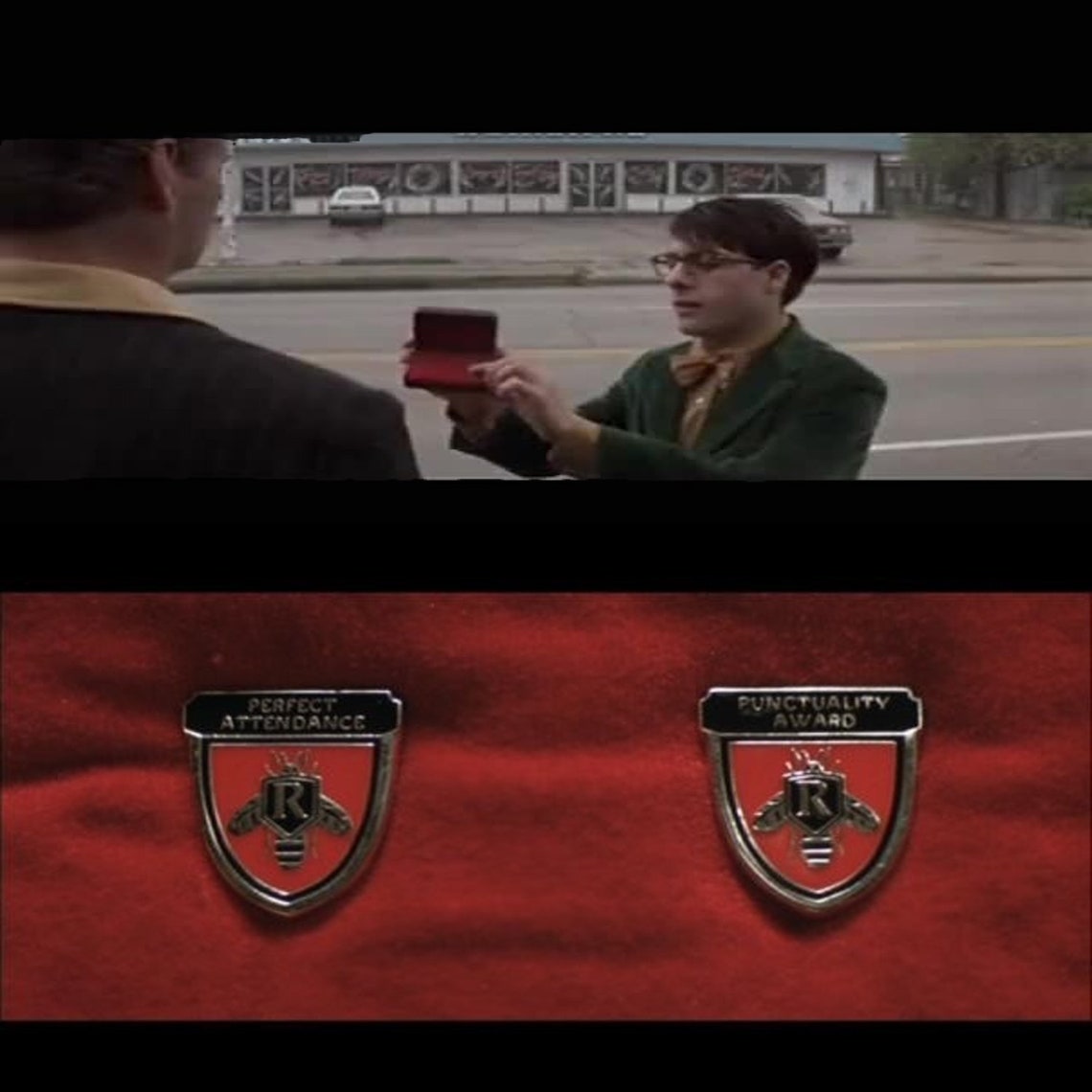 Rushmore Inspired Enamel Pins Punctuality Award & Perfect | Etsy Canada