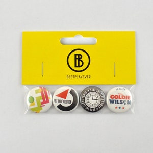 Back to the Future Badge Set! Michael J Fox 1980s Marty Mcfly Doc ...