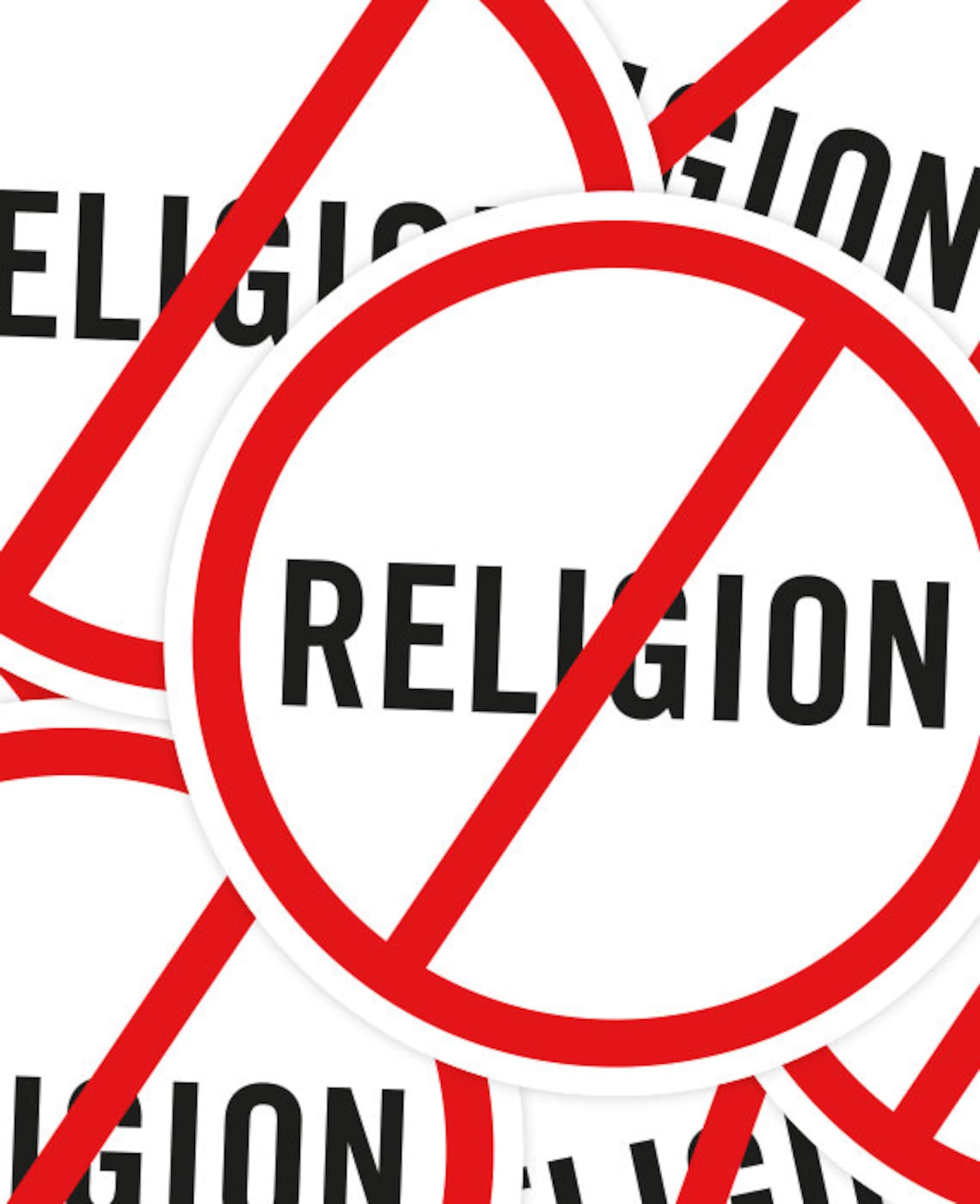No Religion Sticker! Atheist Sticker, Laptop Car Bumper, Atheism ...