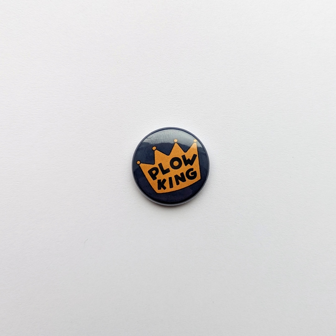 Plow King Button Badge ! Linda Ronstadt Barney Gumble Snow Starts A ...
