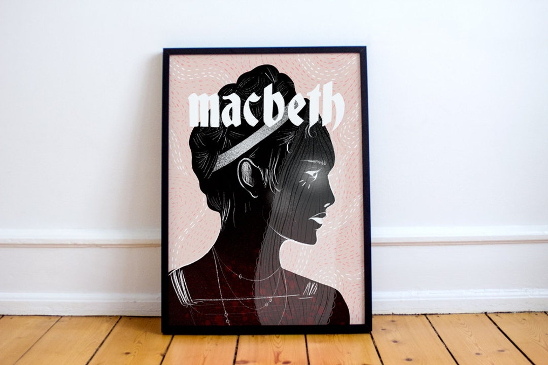 Macbeth Print! William Shakespeare Inspired Poster, Tragedy, Literature ...