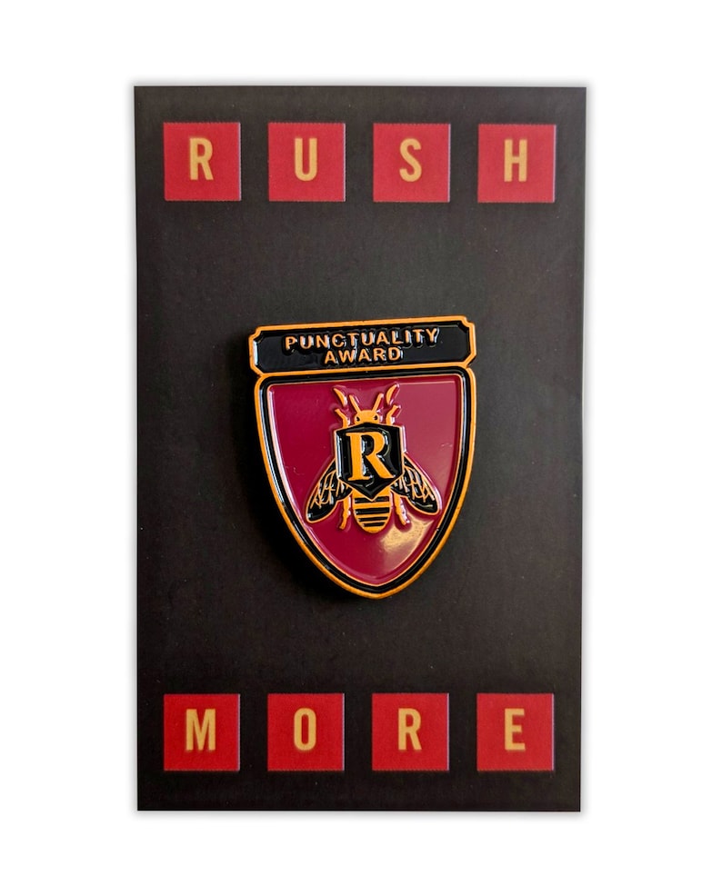 Rushmore Inspired Enamel Pins Punctuality Award & Perfect - Etsy Canada