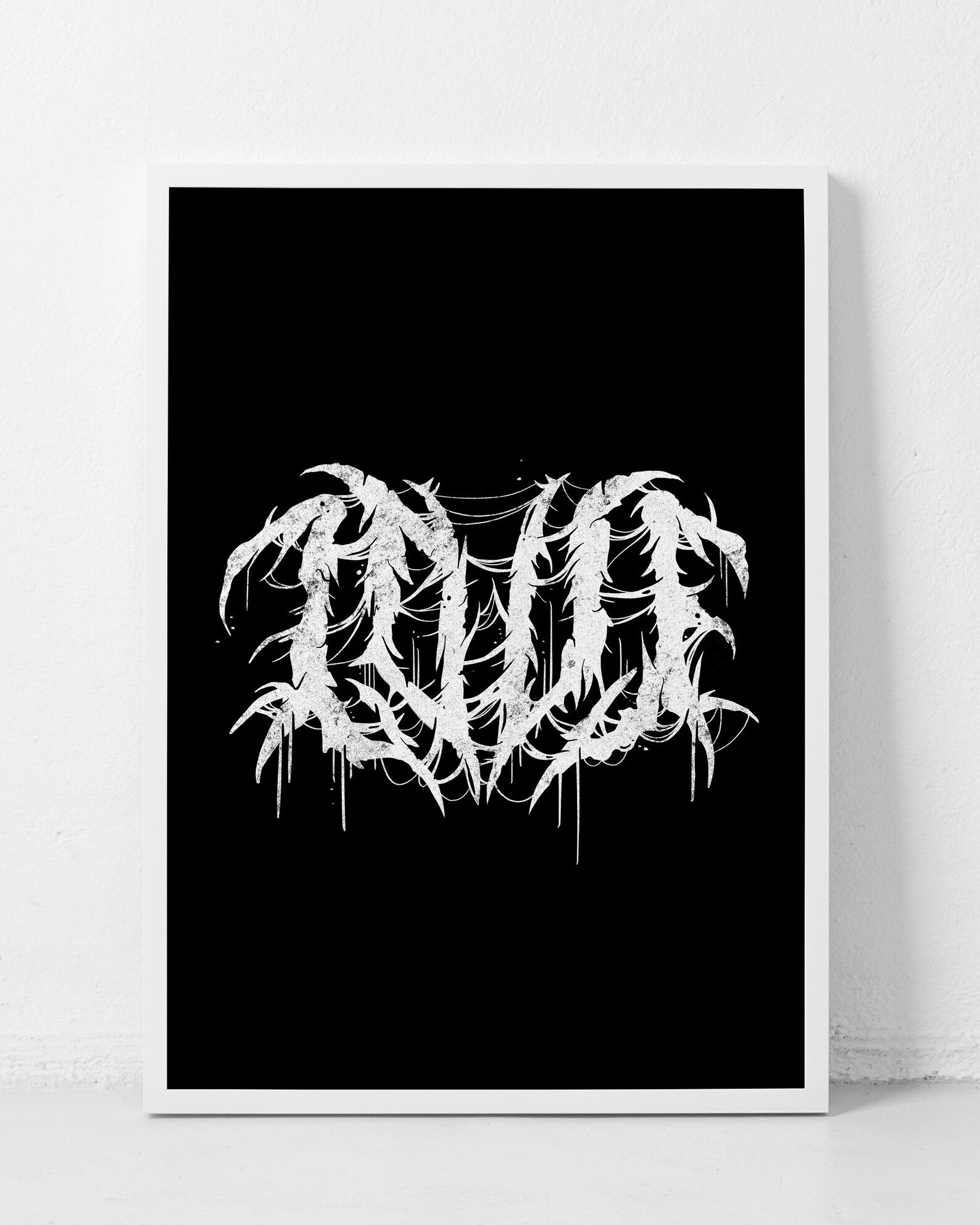 LOVE Print! Heavy Metal Font Poster! Black Metal Lettering, Gothic ...