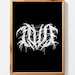 LOVE Print Heavy Metal Font Poster Black Metal Lettering, Gothic, Grind ...