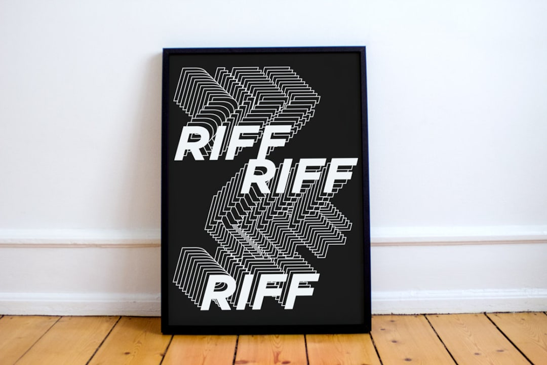 RIFF Print! Graphic Typographical Poster, Design Art, Illustration ...