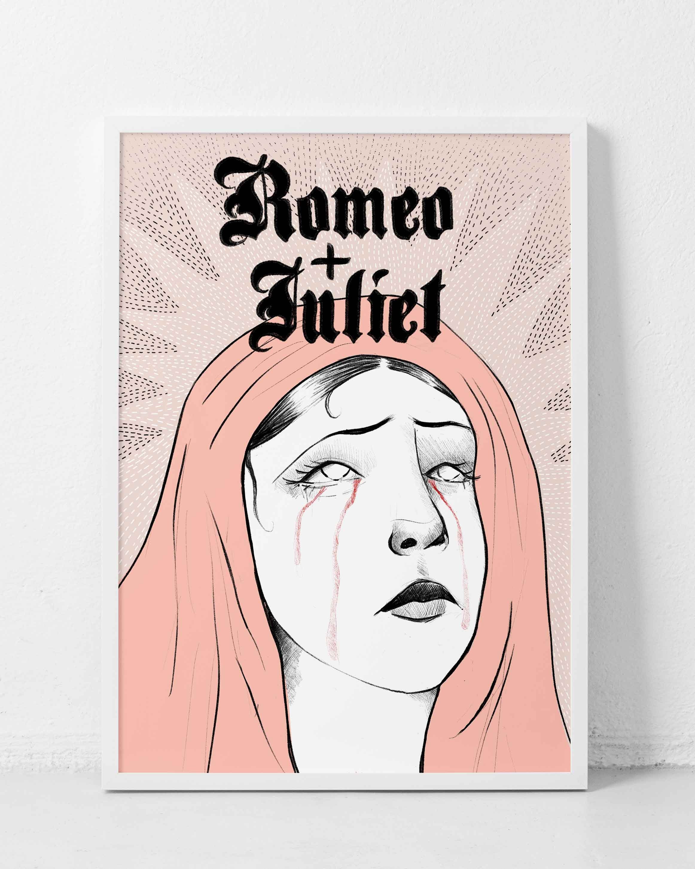 Romeo and Juliet Print William Shakespeare Inspired Poster | Etsy