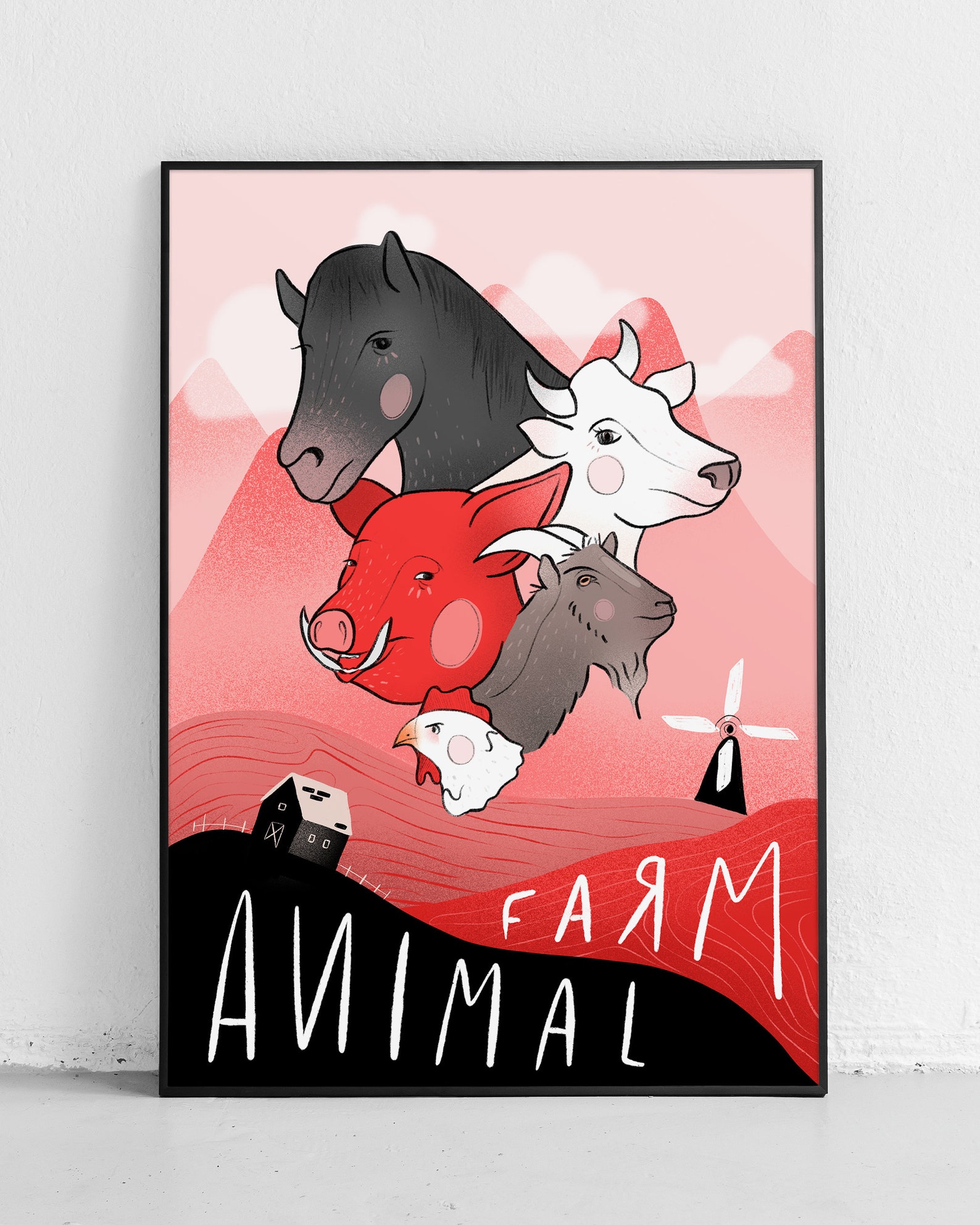 Animal Farm Print George Orwell Poster 1984 Big Brother - Etsy