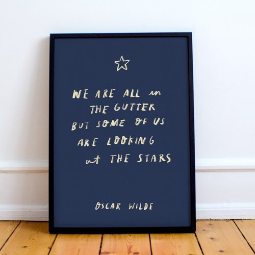 Oscar Wilde Quote Print Hand Written Type Poster Art Life - Etsy UK