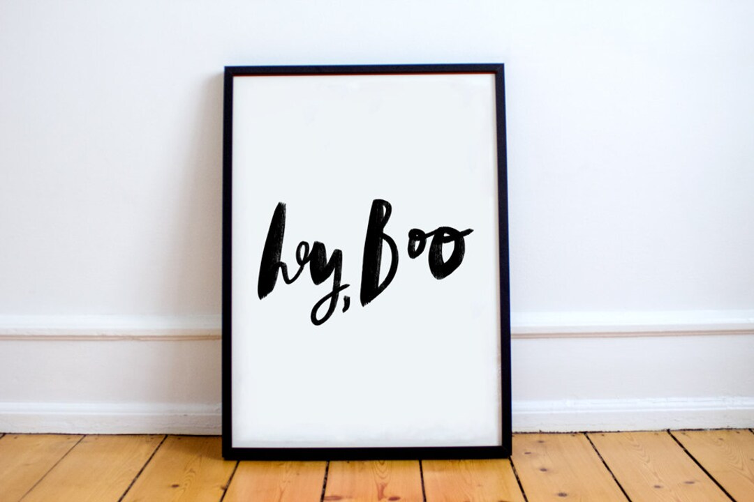 To Kill a Mockingbird Inspired Print. Hey Boo Typographical Poster, Go ...