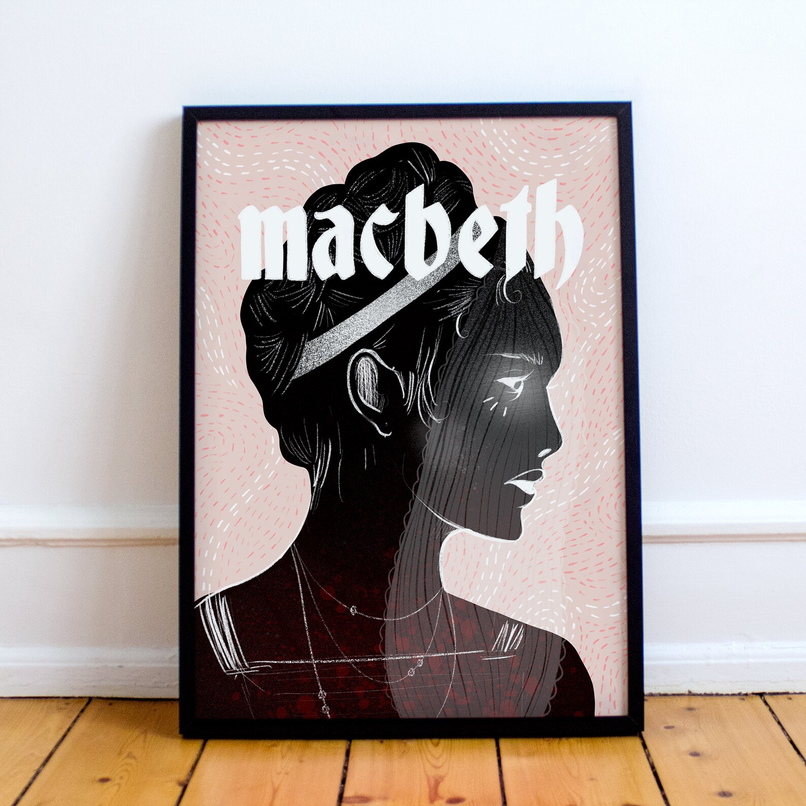 Macbeth Print William Shakespeare Inspired Poster, Tragedy, Literature ...