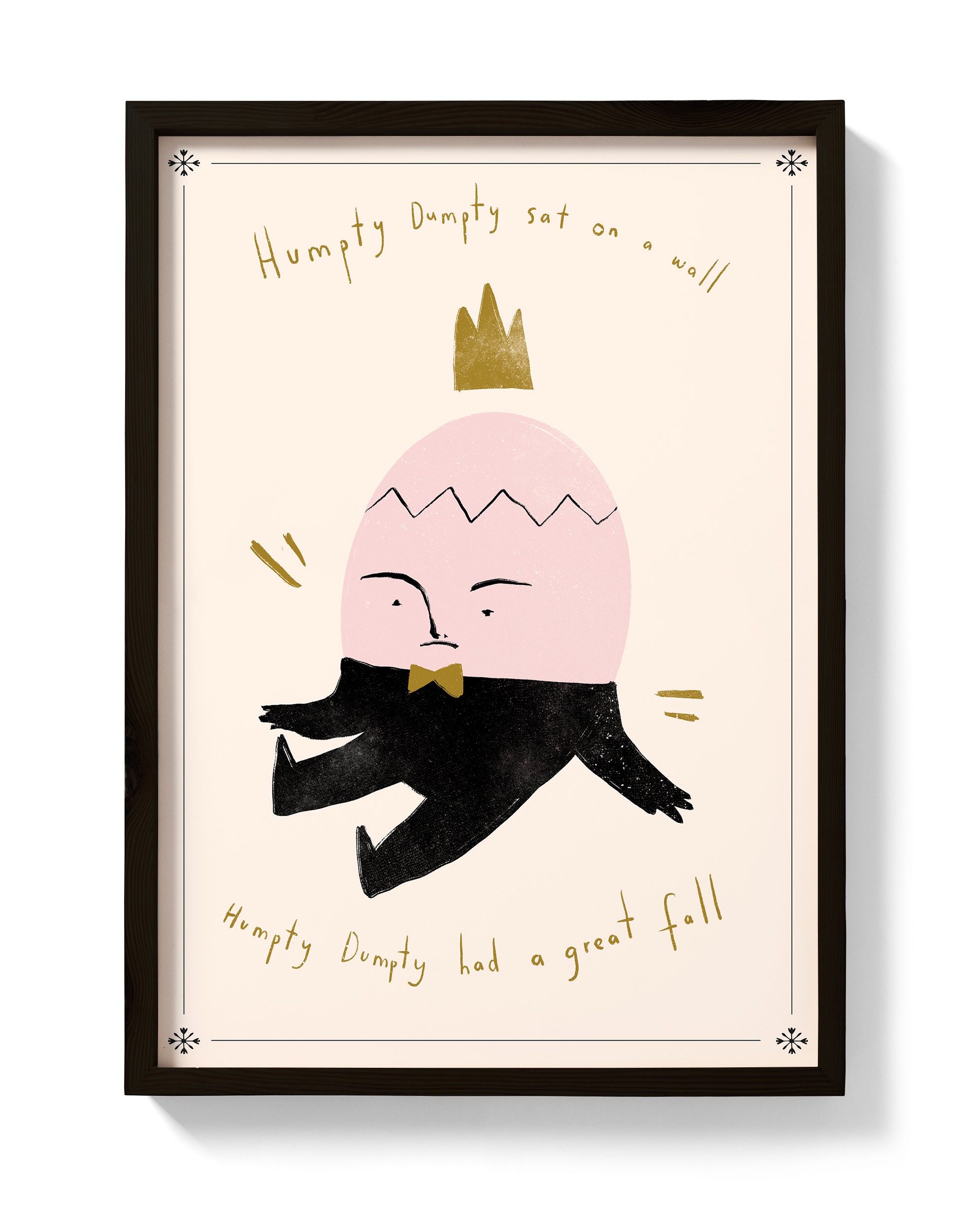 Humpty Dumpty Print Nursery Rhyme Inspired Poster Folk - Etsy