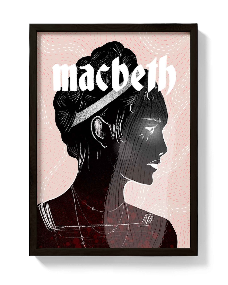 Macbeth Print William Shakespeare Inspired Poster Tragedy | Etsy