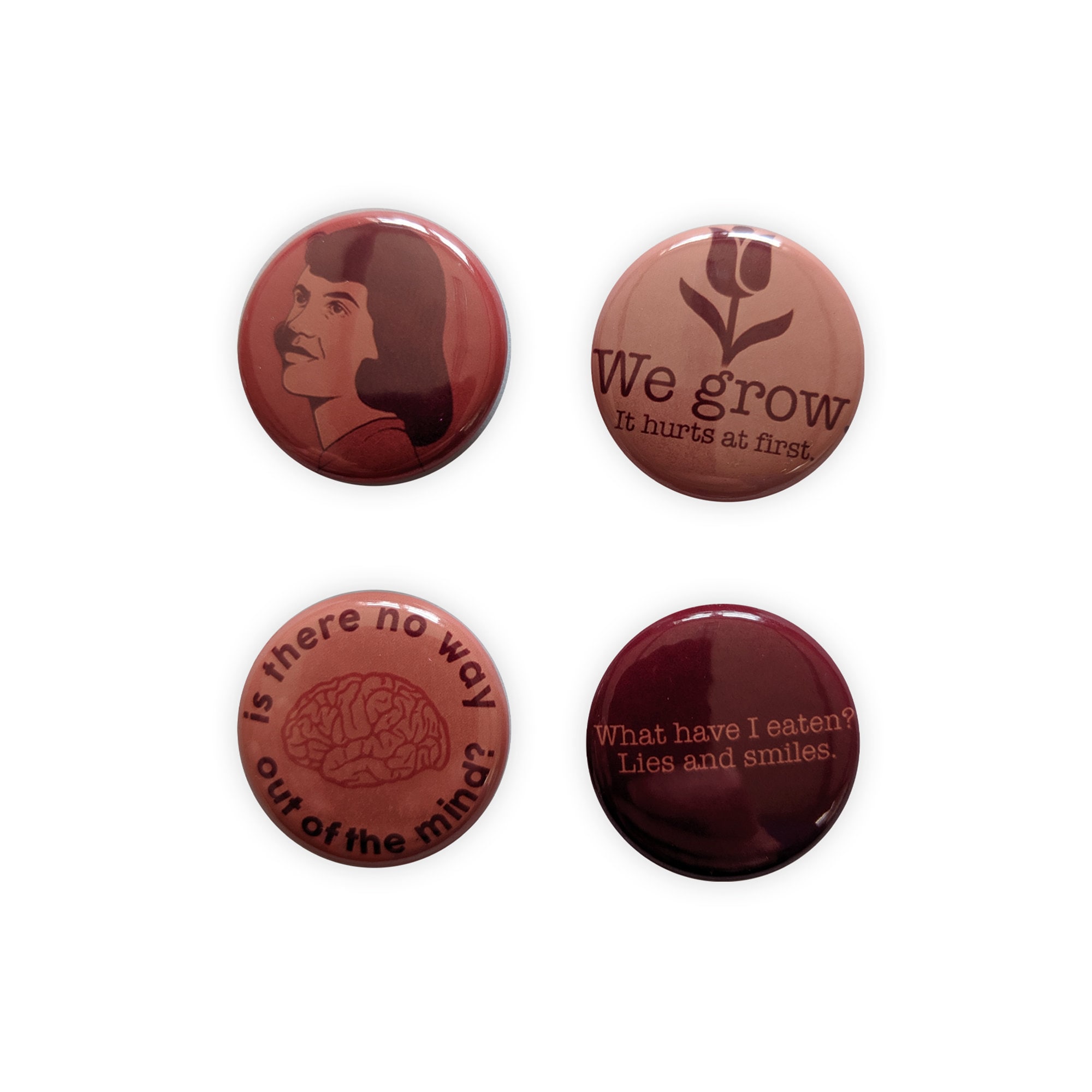 Sylvia Plath Inspired Badge Set! the Bell Jar the Colossus Ariel ...