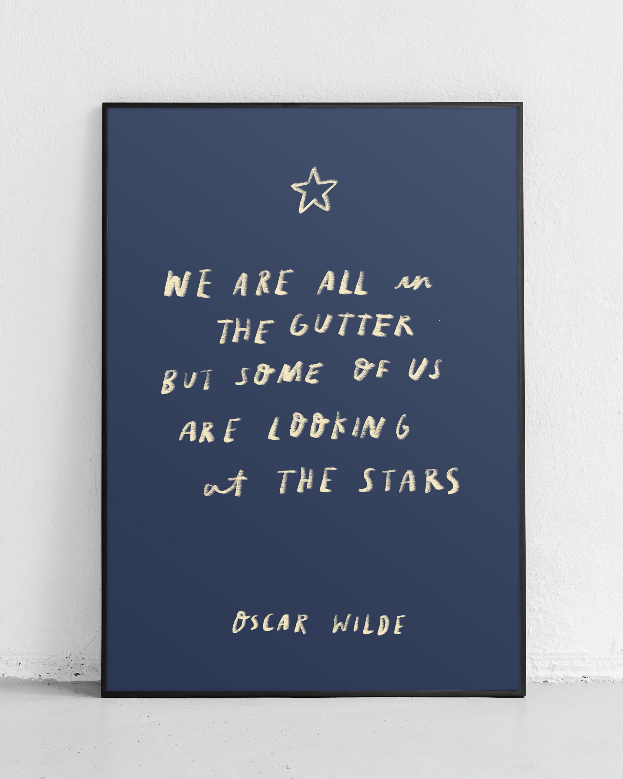 Oscar Wilde Quote Print Hand Written Type Poster Art Life - Etsy UK