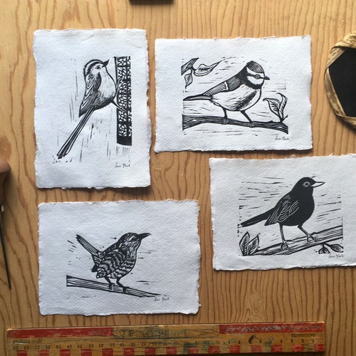 Hummingbird Linocut Print Hummingbird Linoprint Bird | Etsy UK