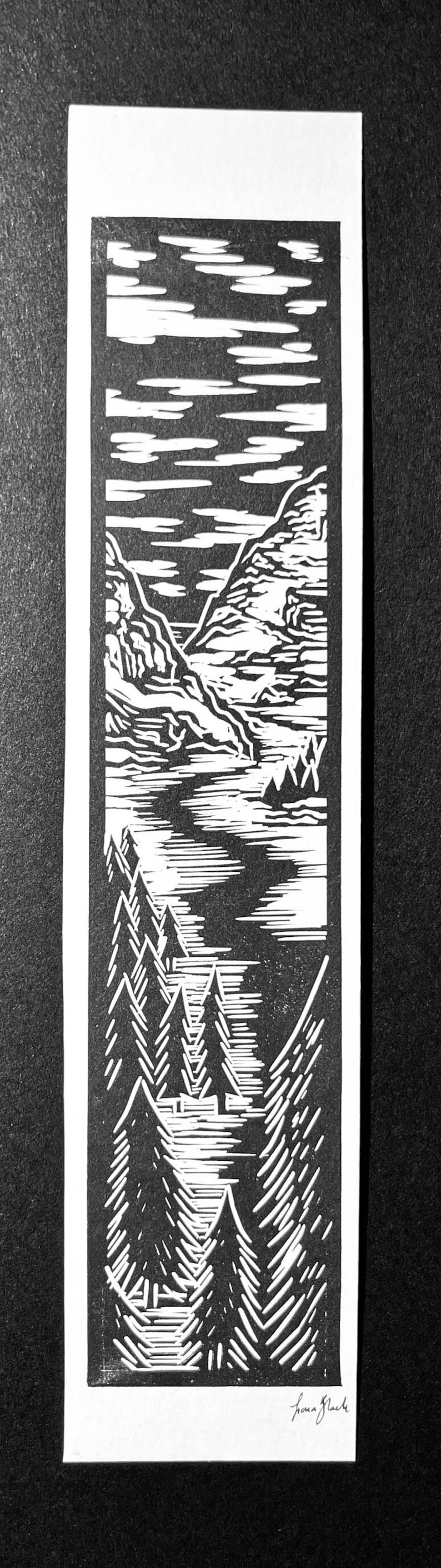 Scottish Landscape Triptych Lino Print - Etsy
