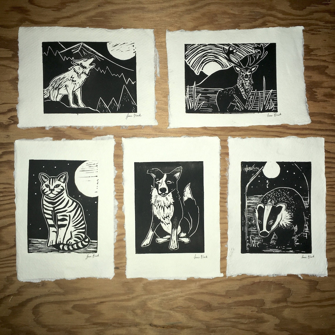 Animal Lino Print - Etsy