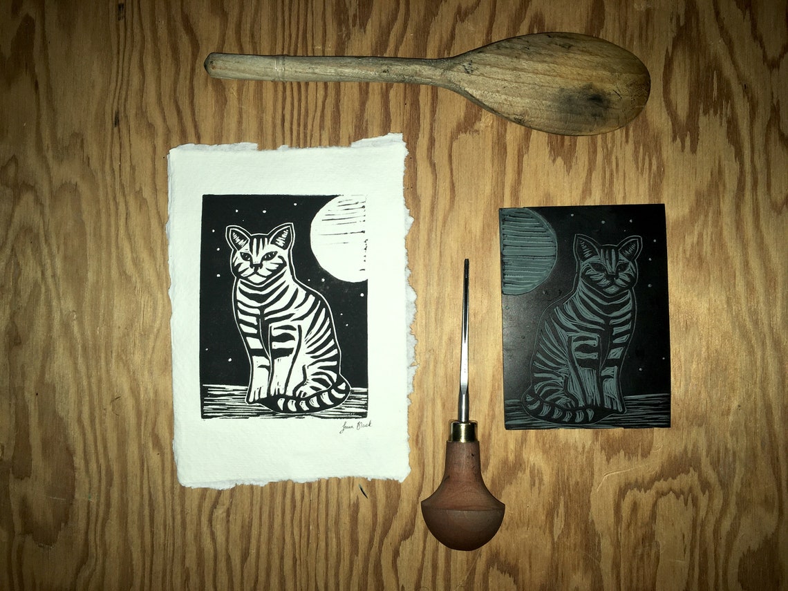Animal Lino Print - Etsy