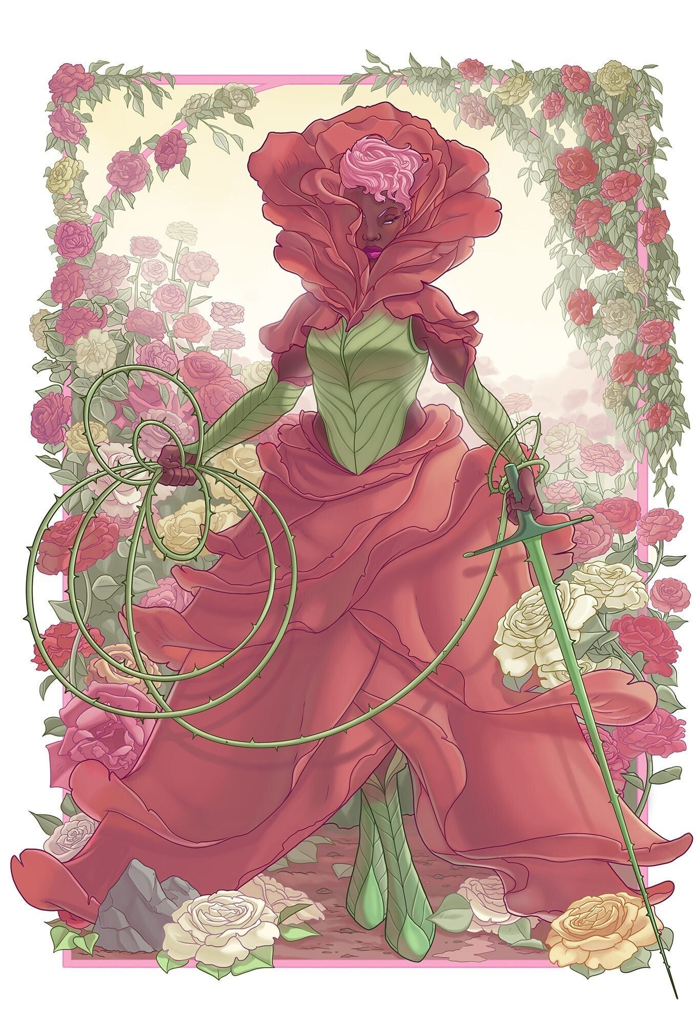 Rose Queen Art Print - Etsy