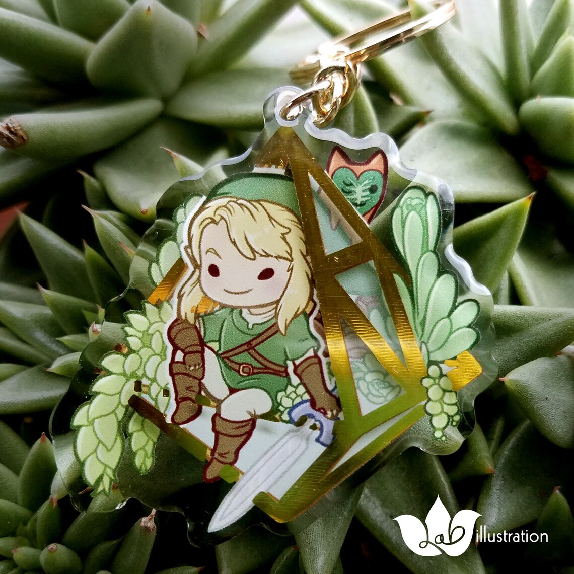 Zelda Triforce Terrarium 2.5 Gold Charm Sets | Etsy