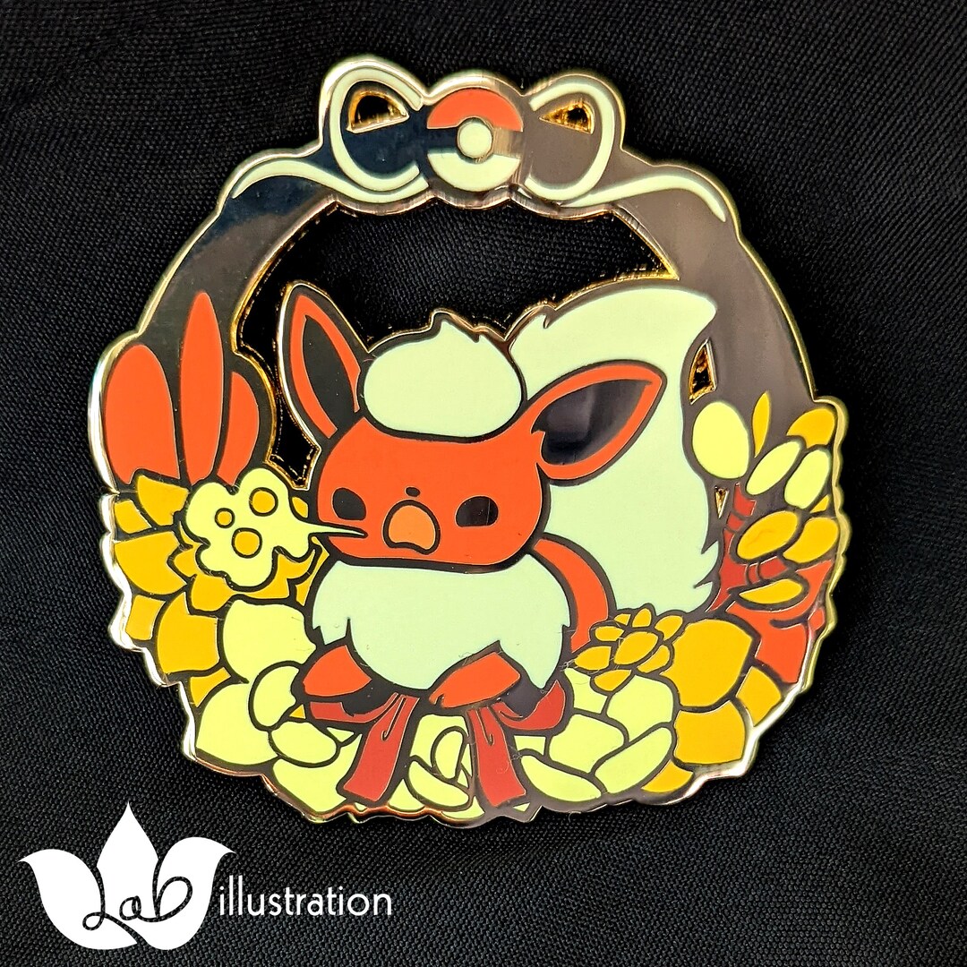 Flareon Succulent Wreath Hard Enamel Pin 2.5" - Etsy