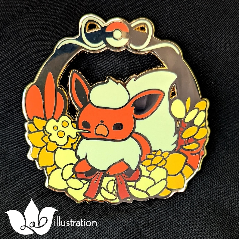 Flareon Succulent Wreath Hard Enamel Pin 2.5 - Etsy