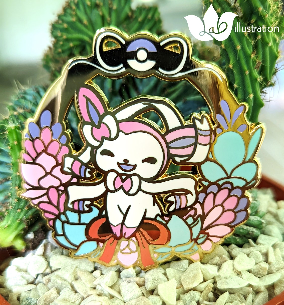 Sylveon Succulent Wreath Hard Enamel Pin 2.5" - Etsy
