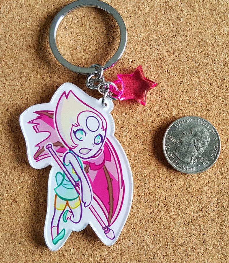 Pearl Steven Universe 2.75 Keychain DOUBLE-SIDED - Etsy