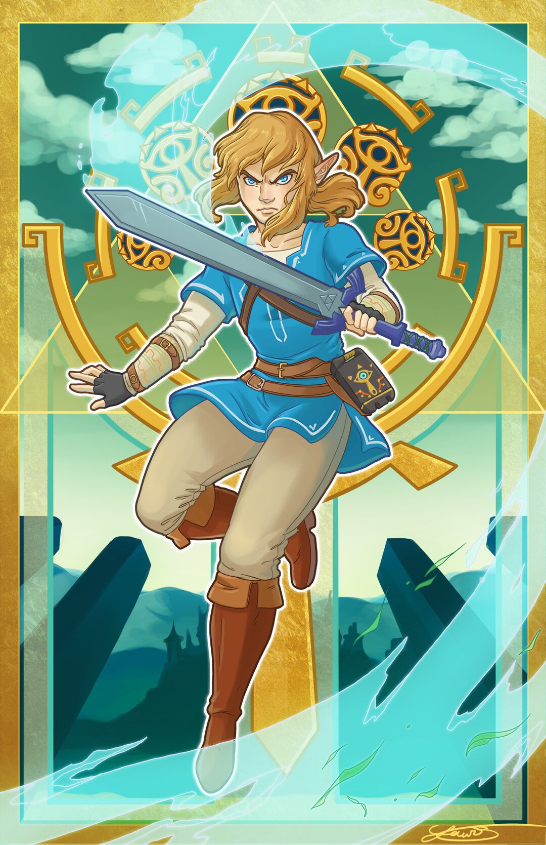 Link Nouveau Art Print - Etsy