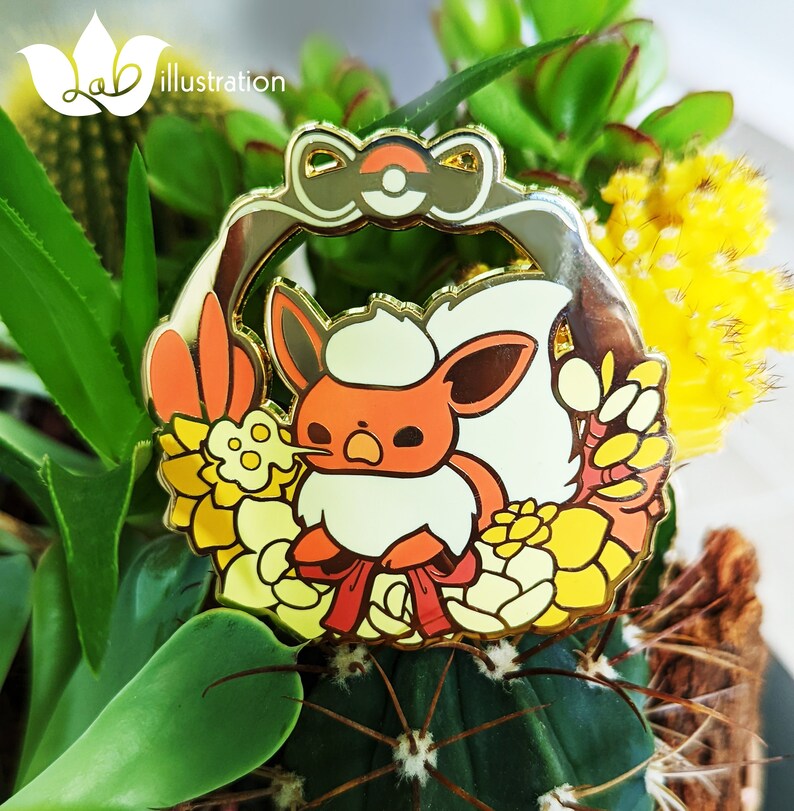 Flareon Succulent Wreath Hard Enamel Pin 2.5" - Etsy