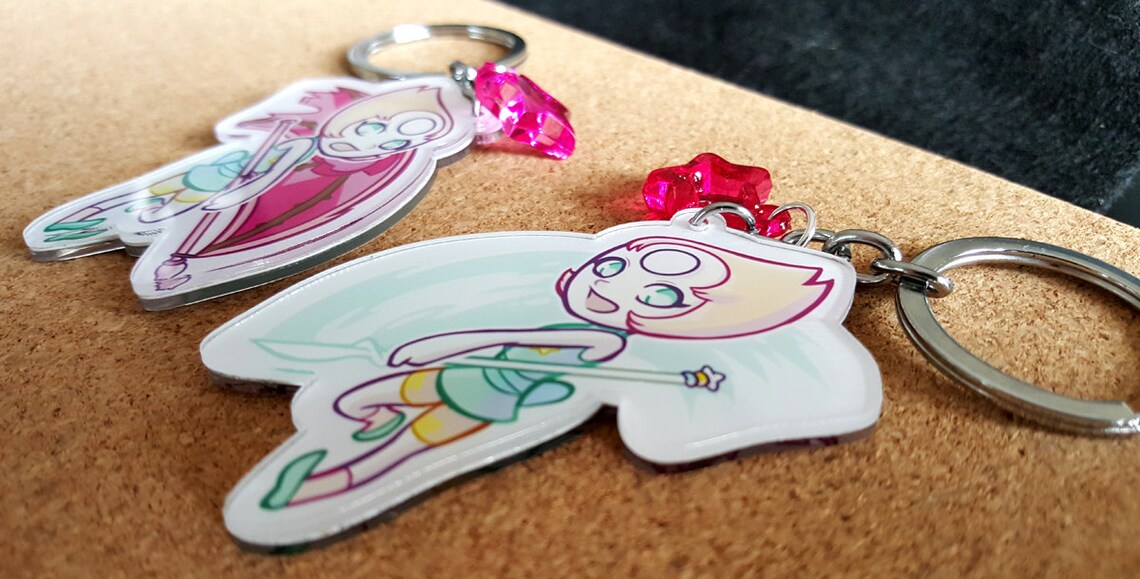 Pearl Steven Universe 2.75" Keychain (DOUBLE-SIDED!) - Etsy